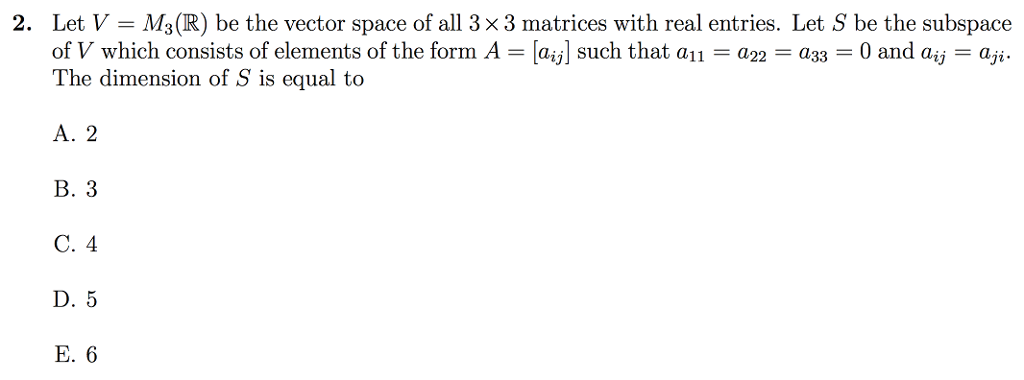 Solved Let V = MM be the vector space of all 3 x 3 matrices | Chegg.com