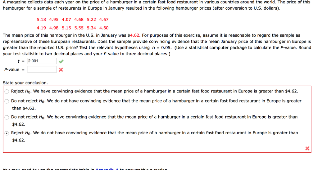 Solved A magazine collects data each year on the price of a | Chegg.com