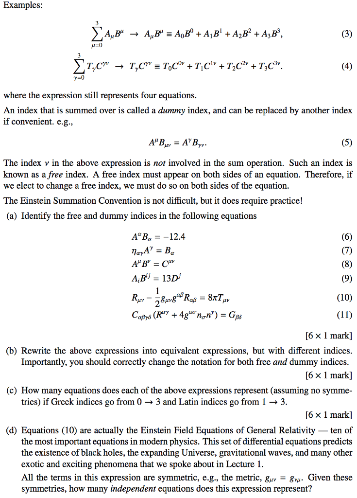 Solved Einstein Summation Convention When An Expression