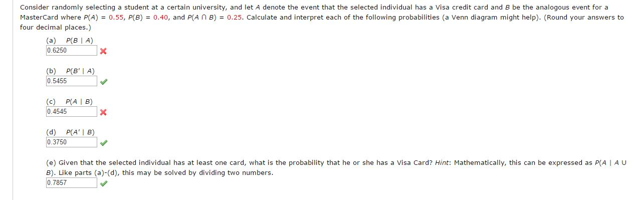 Solved Consider randomly selecting a student at a certain | Chegg.com