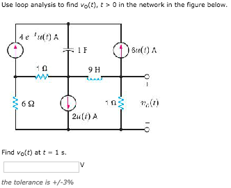 Solved Use loop analysis to find vot), t >0 in the network | Chegg.com