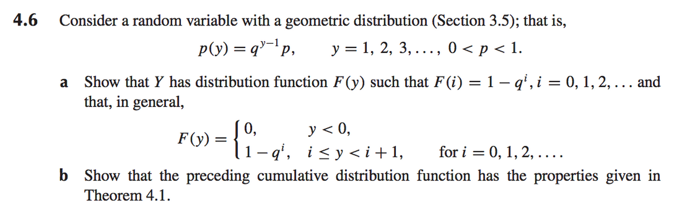 Consider a random variable with a geometric | Chegg.com