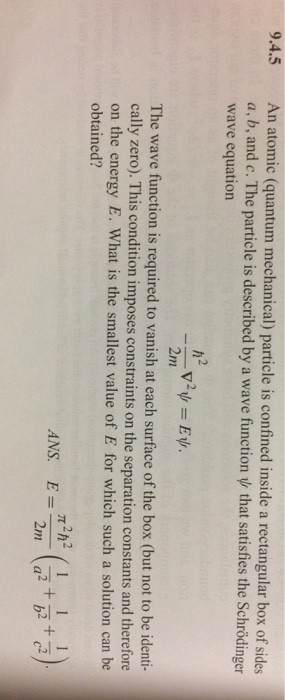 Solved An atomic (quantum mechanical) particle is confined | Chegg.com