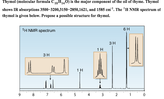 Solved THYMOL(MOLECULAR FORMULAR C10H14O) IS THE MAJOR | Chegg.com