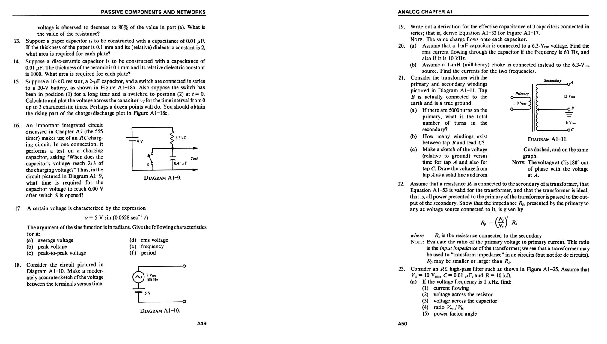 Solved PASSIVE COMPONENTS AND NETWORKS ANALOG CHAPTER A1 Chegg Solved PASSIVE COMPONENTS AND NETWORKS ANALOG CHAPTER A1 Chegg