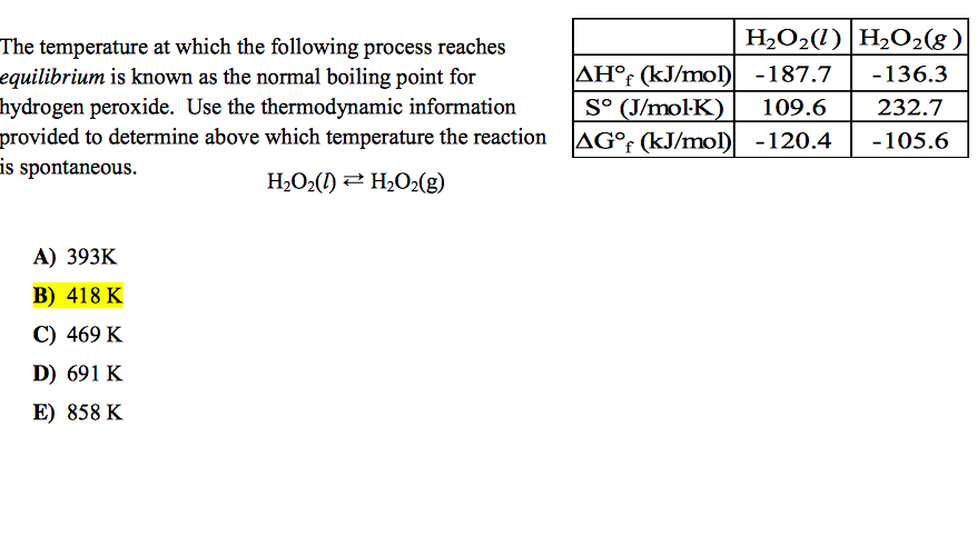 Solved The temperature at which the following process | Chegg.com