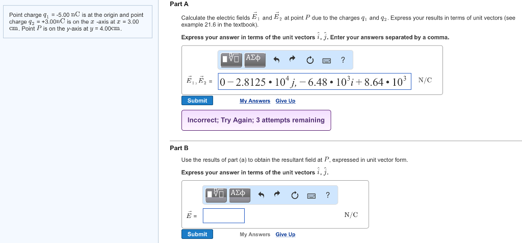 Solved Point charge q1 5.00 nC s at the origin and point | Chegg.com