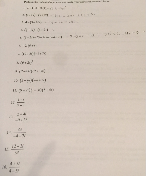 Solved Perform the indicated operation and write your answer | Chegg.com