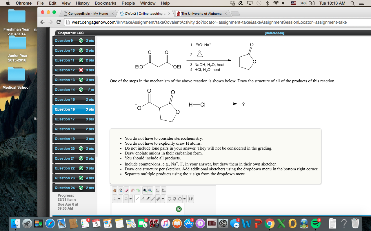 Organic Chemistry: Mechanism problems | Chegg.com