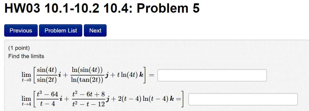 Solved HW03 10.1-10.2 10.4: Problem 5 Previous Problem List | Chegg.com