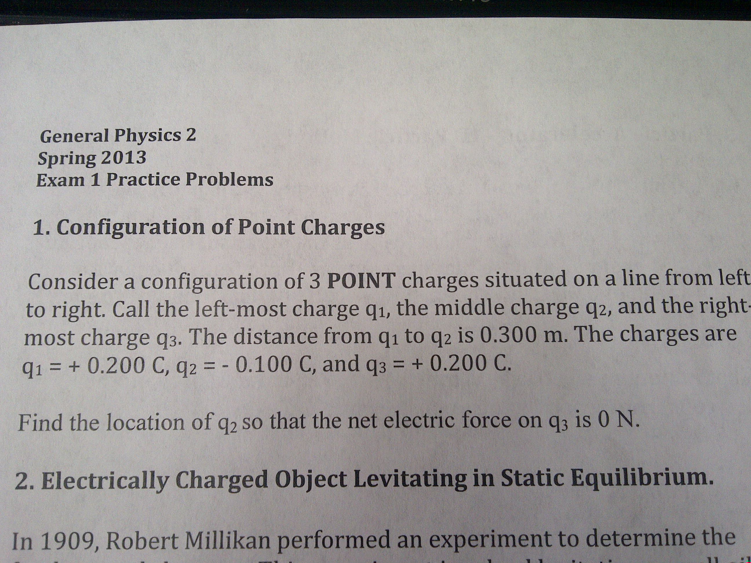 Solved Consider a configuration of 3 POINT charges situated | Chegg.com