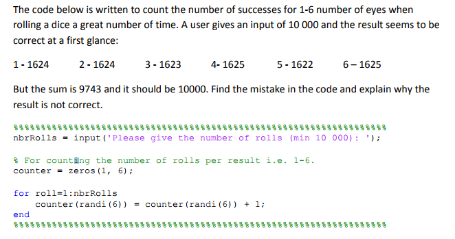 The code below is written to count the number of | Chegg.com