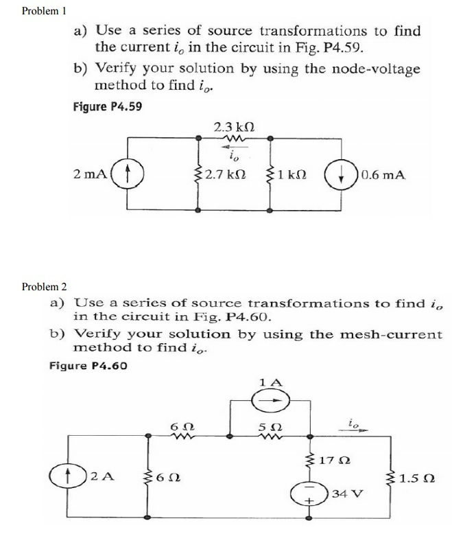Solved Use A Series Of Source Transformations To Find The