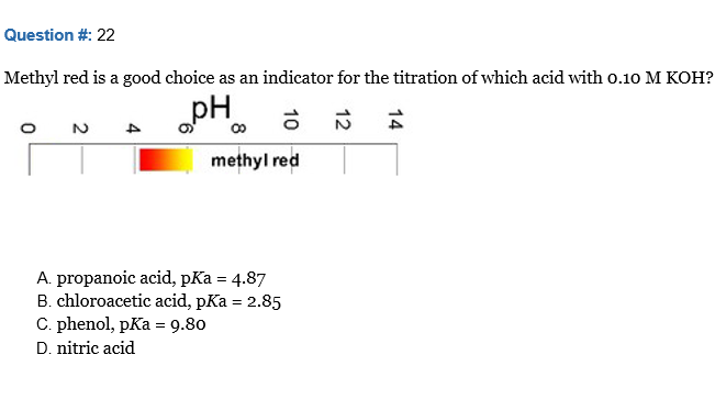 Solved Methyl red is a good choice as an indicator for the | Chegg.com