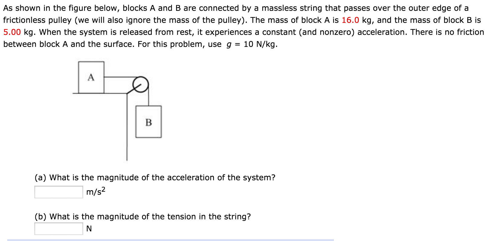 Solved As shown in the figure below, blocks A and B are | Chegg.com