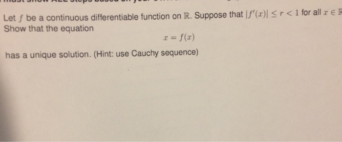 Solved Let f be a continuous differentiable function on R. | Chegg.com