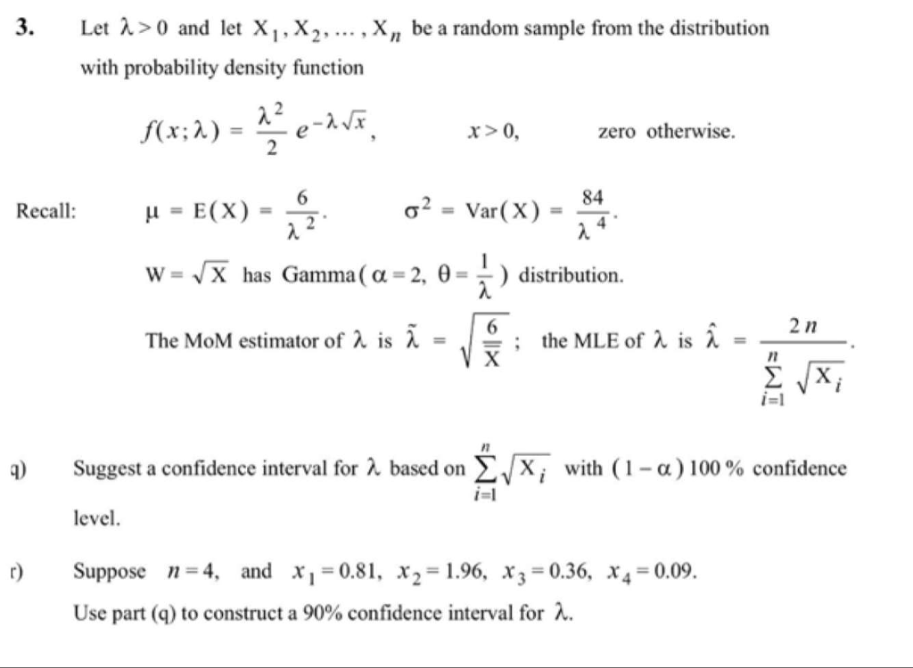 Solved Let lambda > 0 and let X_1, X_2, ..., X_n be a random | Chegg.com