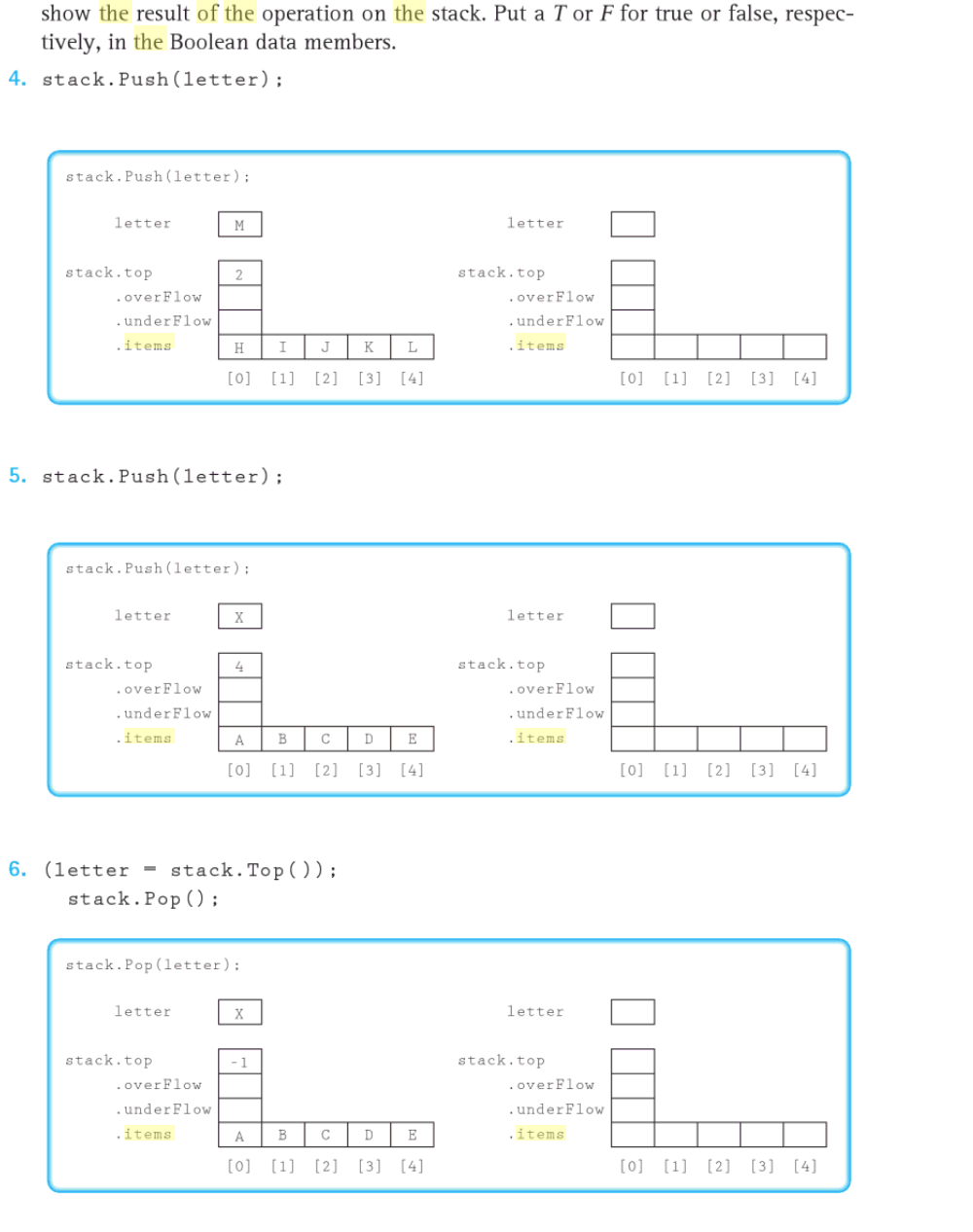 StackType stack; item1 = 1; item2 = 0; item3 = | Chegg.com