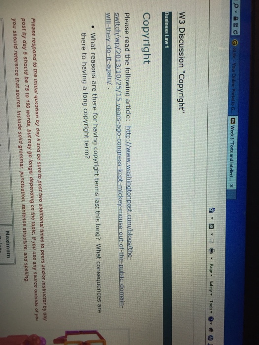 Solved What reasons are there for having copyright terms | Chegg.com