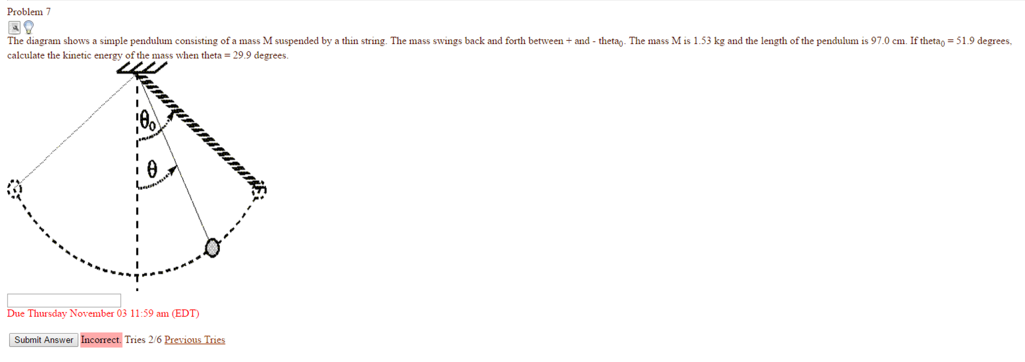 Solved: The Diagram Shows A Simple Pendulum Consisting Of ... | Chegg.com