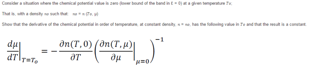 Solved Consider a situation where the chemical potential | Chegg.com