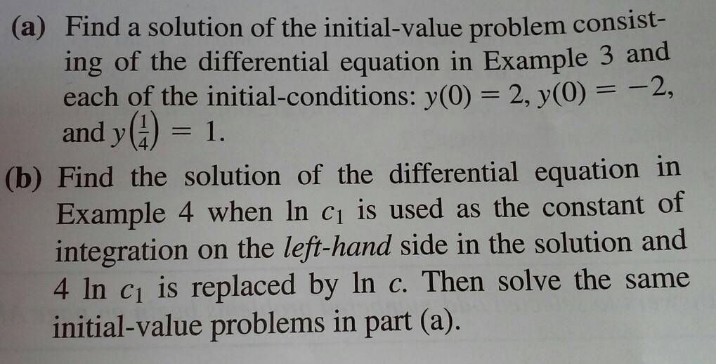 Solved (a) Find a solution of the initial-value problem | Chegg.com