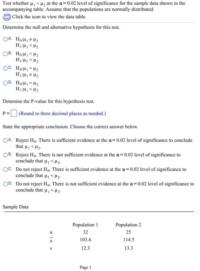 Solved Test whether Mu1
