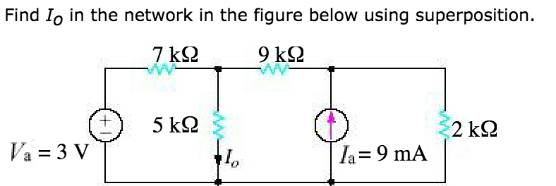 Solved Find Io in the network in the figure below using | Chegg.com