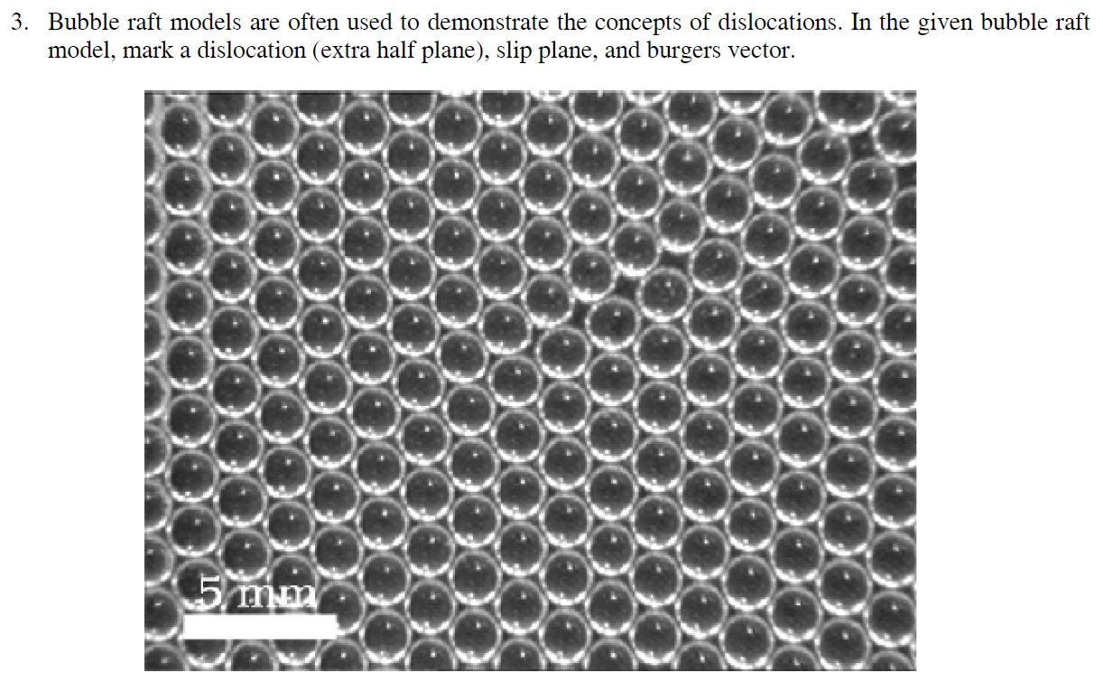 Bubble raft models are often used to demonstrate the | Chegg.com