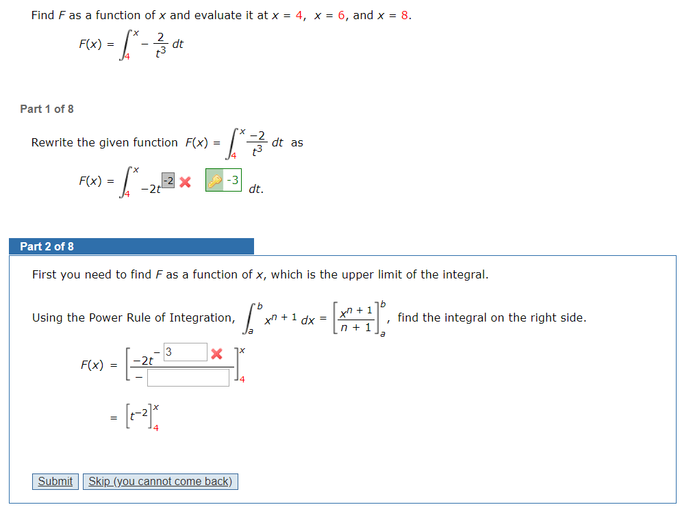 Solved Evaluate the definite integral of the algebraic | Chegg.com