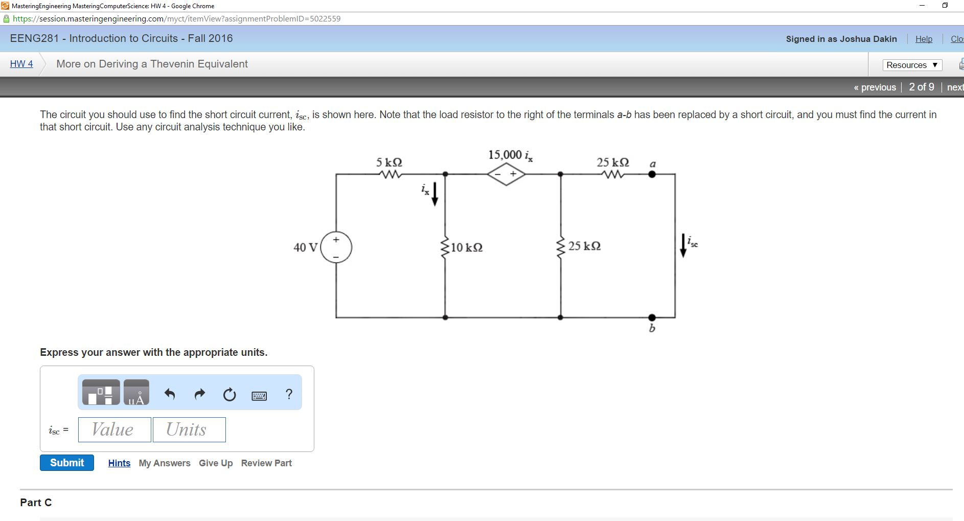 Solved The circuit you should use to find the open circuit | Chegg.com