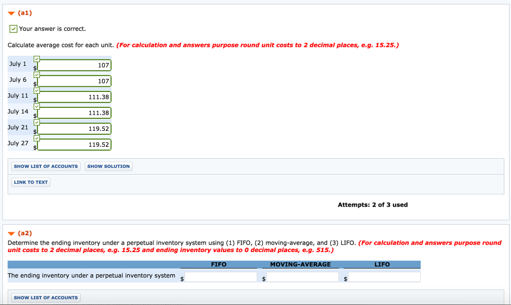 Solved Problem 6-9A (Part Level Submission) Buffalo | Chegg.com