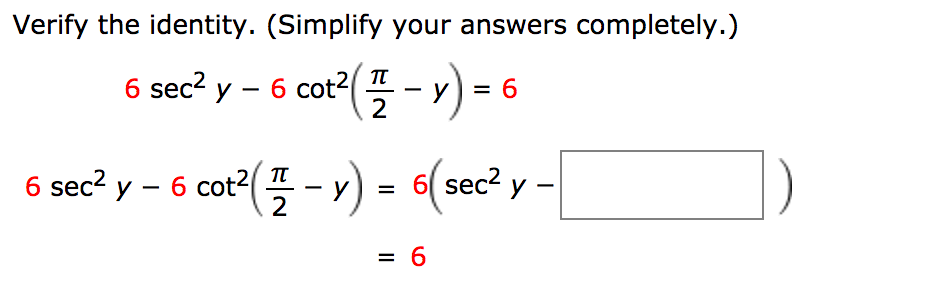 Solved Verify the identity. (Simplify your answers | Chegg.com