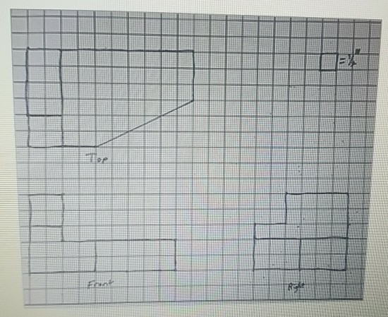 Solved Draw the isometric view of the object below, given | Chegg.com