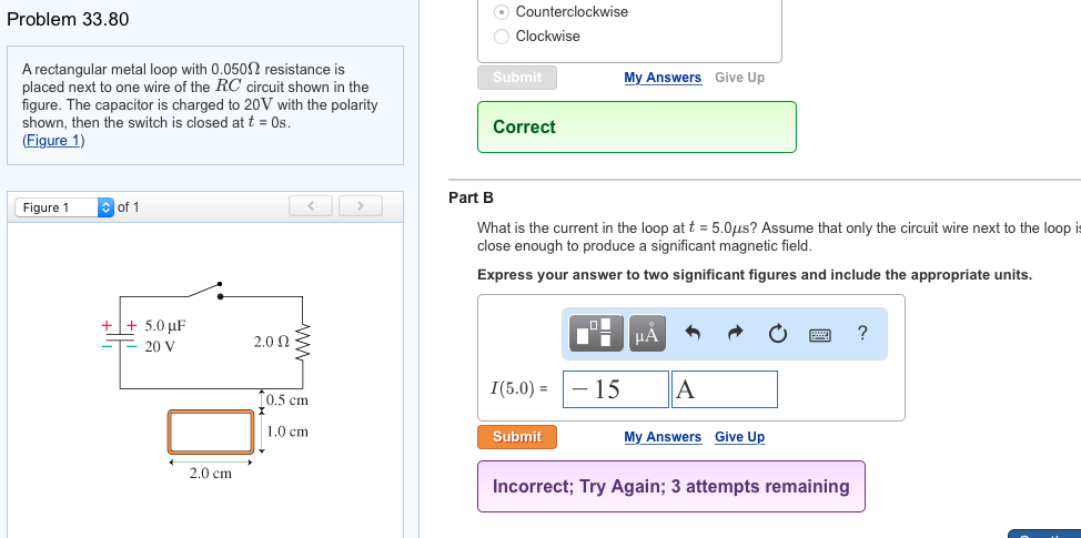 Solved A rectangular metal loop with 0.050 Ohm resistance is | Chegg.com