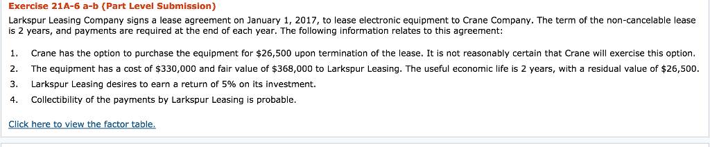 Solved Exercise 21A-6 a-b (Part Level Submission) Larkspur | Chegg.com