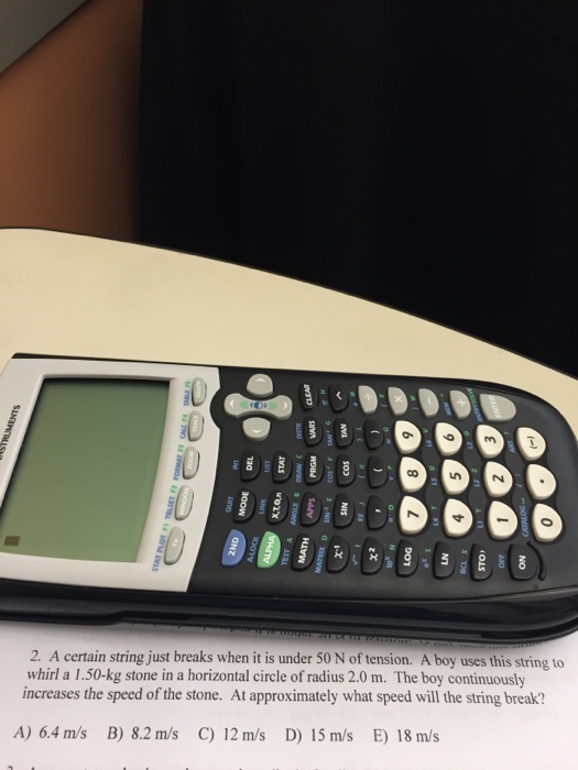 Solved 2. A certain string breaks when it is under 50 N of | Chegg.com