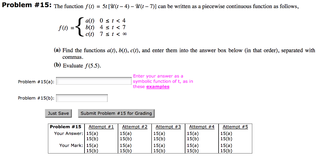 solved-problem-15-the-function-f-t-5t-9-1-4-2-t-7-chegg