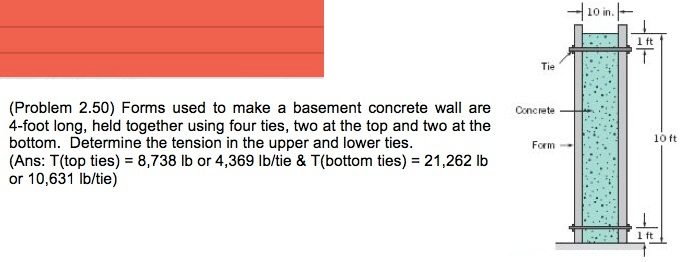 Forms used to make a basement concrete wall are | Chegg.com