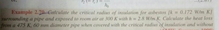 Solved 2?,C ) =- Example 2.Z0 Gatculate the critical radius | Chegg.com