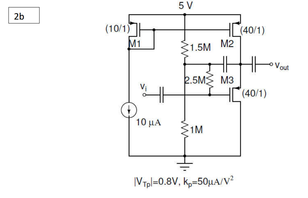 Solved 2a-c) All transistors have finite output impedance, | Chegg.com