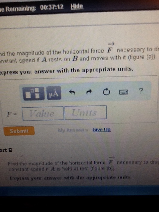 Solved Find the magnitude of the horizontal force F | Chegg.com