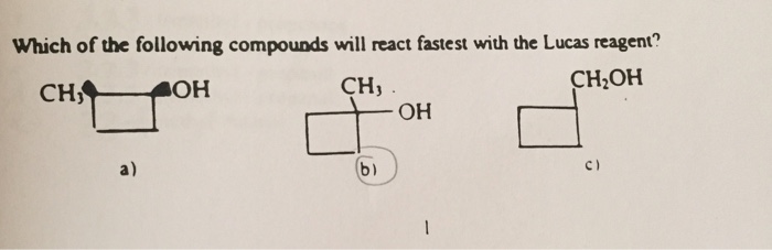 Solved Which of the following compounds will react fastest | Chegg.com