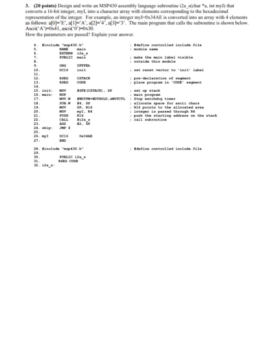Design And Write An Msp430 Assembly Language 