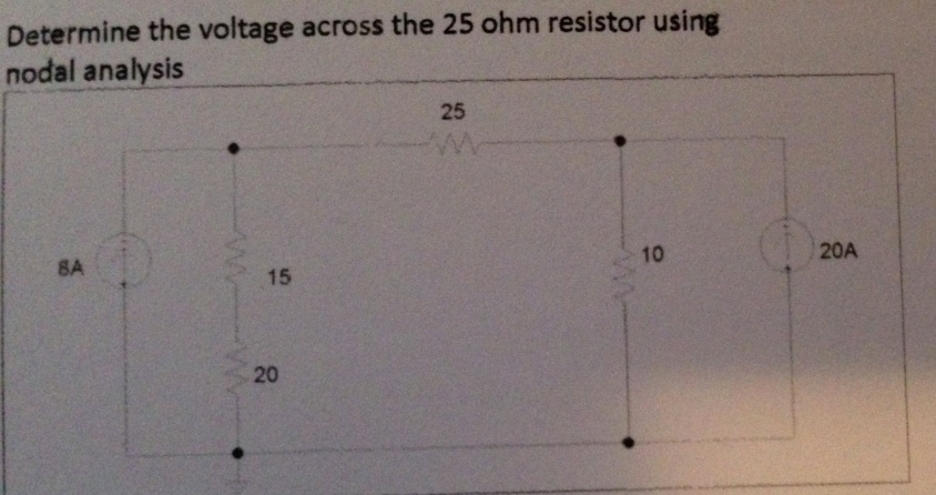 Solved Find the unknown node Voltage using nodal analysis | Chegg.com Solved Find the unknown node Voltage using nodal analysis | Chegg.com