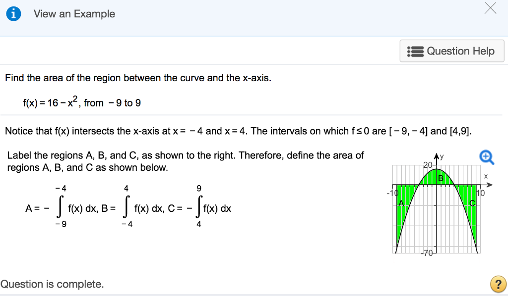 Solved 6.4.7 Find the area of the region between the curve | Chegg.com