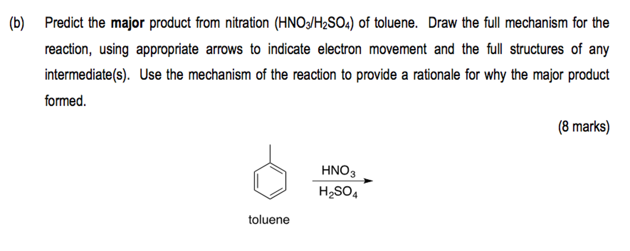 Solved Predict the major product from nitration | Chegg.com