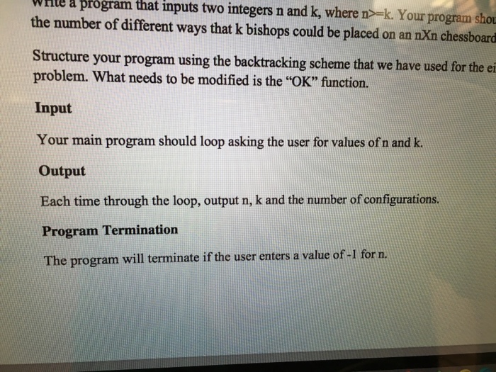 Solved We have previously solved the "N Queens Problem", | Chegg.com