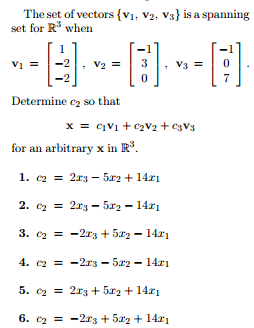 Solved The set of vectors {v_1, v_2, v_3} is a spanning set | Chegg.com