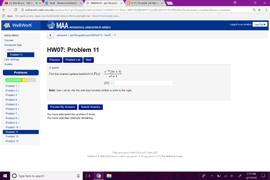 Solved ?[1) The Room full m ?× ?g. Mail Massood. att ri >